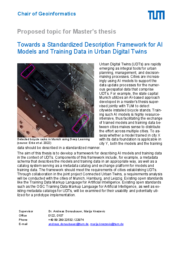 Student's Theses Topics - Chair of Geoinformatics
